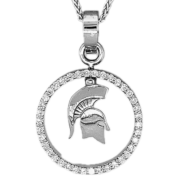 Hammered Spartan Head Pendant - SHP1